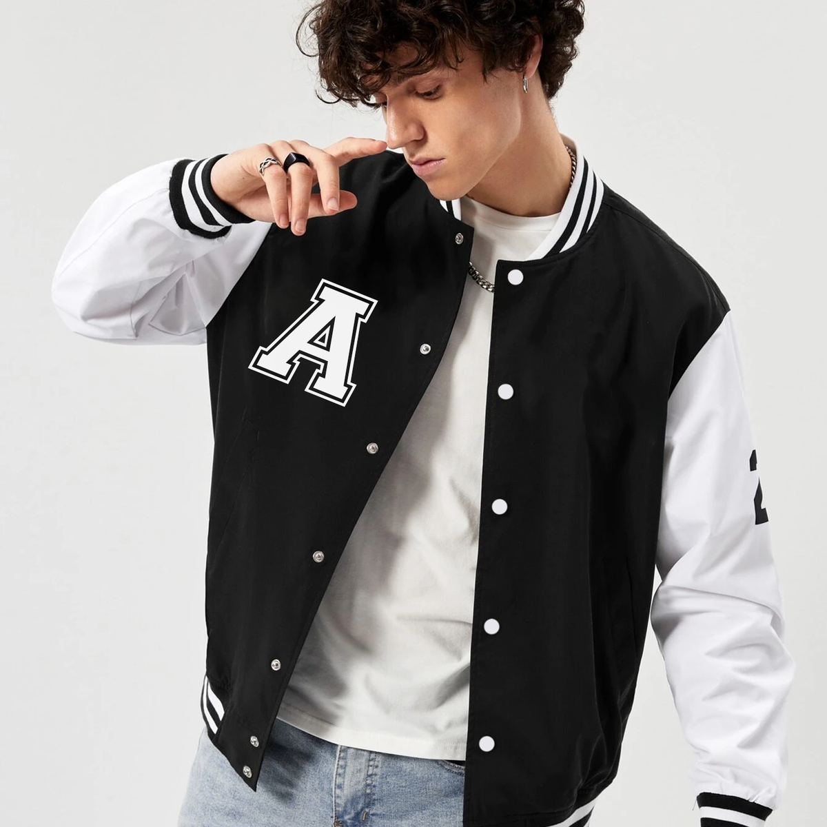 Buy Alfaq The Great Legend Printed Varsity Jacket Online In India